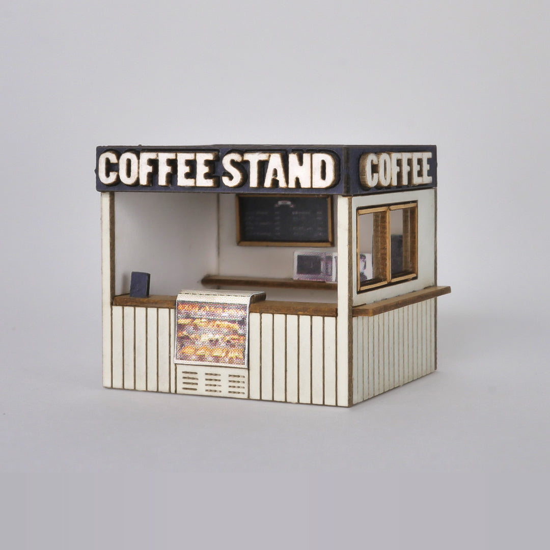 Coffee Stand | PRODUCT- miniature paper kit - – Tokyo Diorama Factory