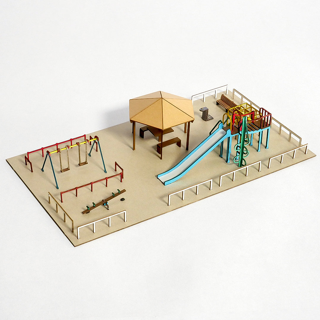 Children's Park A | PRODUCT- miniature paper kit - – Tokyo Diorama Factory
